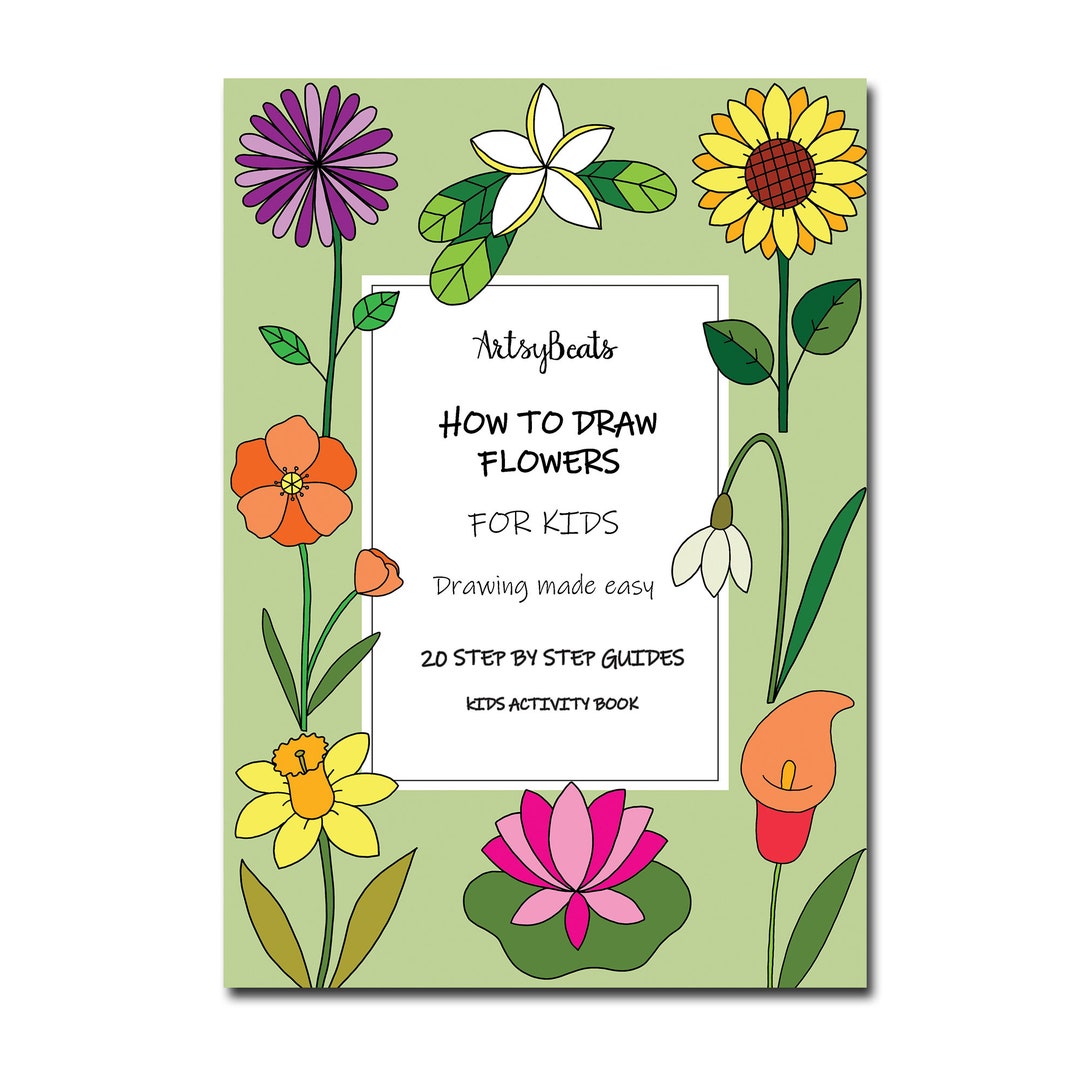 How to Draw Flowers, Activity Book for Kids, Children Coloring Pages ...
