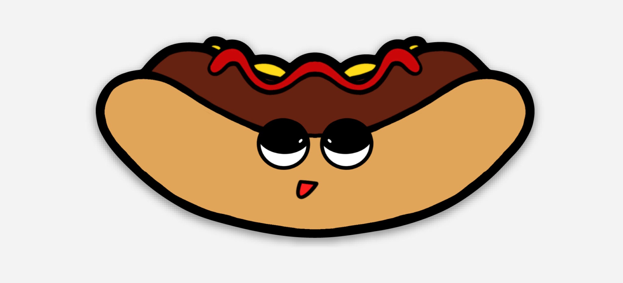 Smiling Hot Dog Vinyl Sticker - Etsy