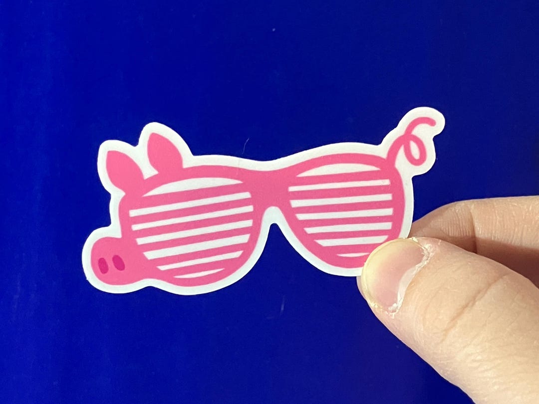 Pig Shutter Glasses - Zootopia 2 Inspired Vinyl Stickers - Etsy Australia