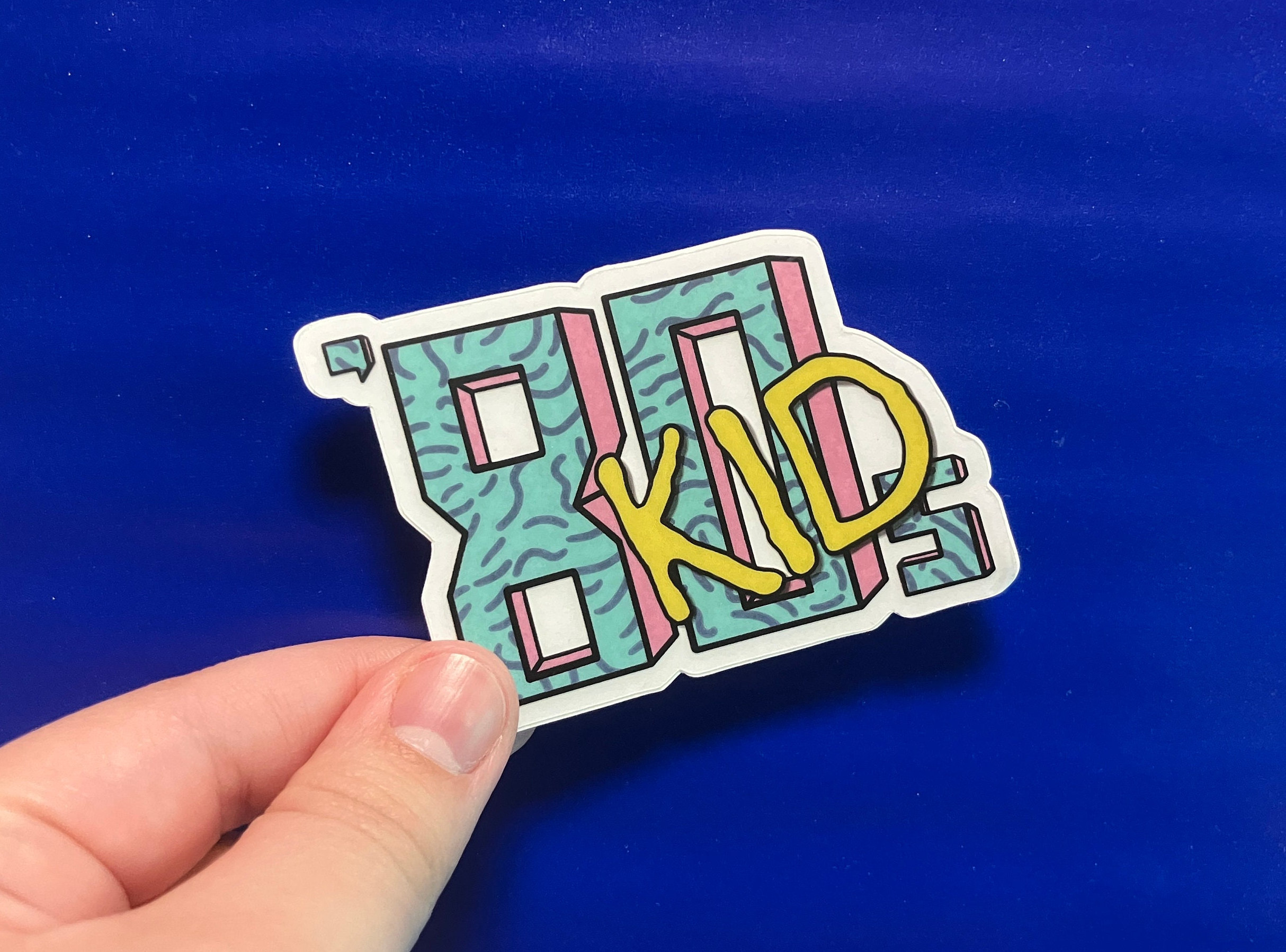 80s Kid MTV Logo Clear Vinyl Sticker - Etsy