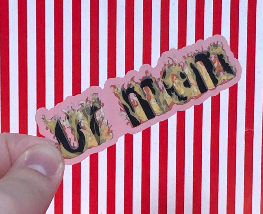 Ur Mom on Fire Clear Vinyl Sticker - Etsy