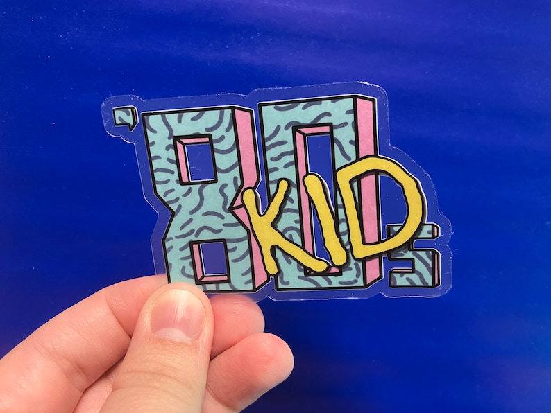 80s Kid MTV Logo Clear Vinyl Sticker - Etsy Australia