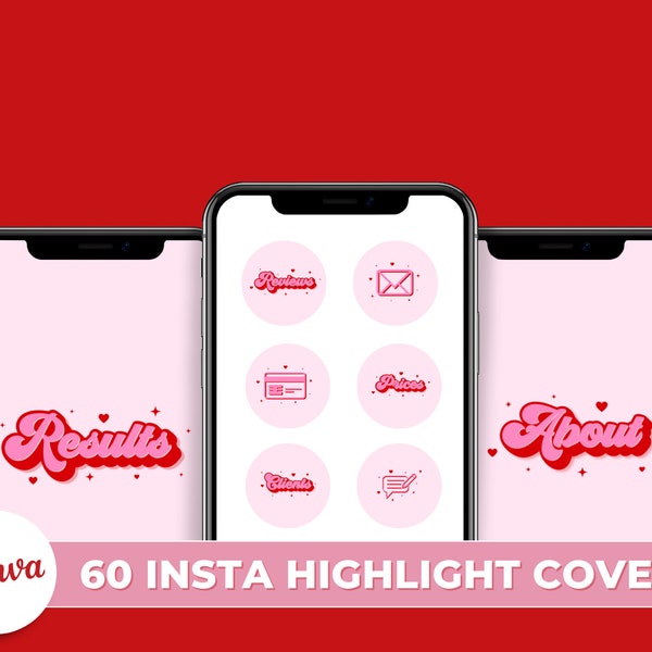 Red Instagram Highlights - Etsy
