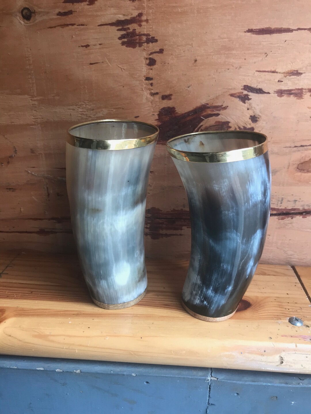 Ox Horn Viking Drinking Mug Cups With Natural Finish Ale Beer Wine ...