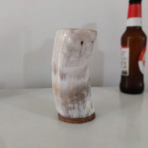 Medieval Real Ox Horn Cup Mug - Rustic Viking Drinking Beer Mug Cup ...