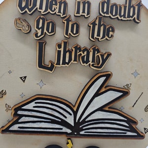 Wizard Library Round Sign, Wizard Print, Wizard Nursery, Wizard Gift ...