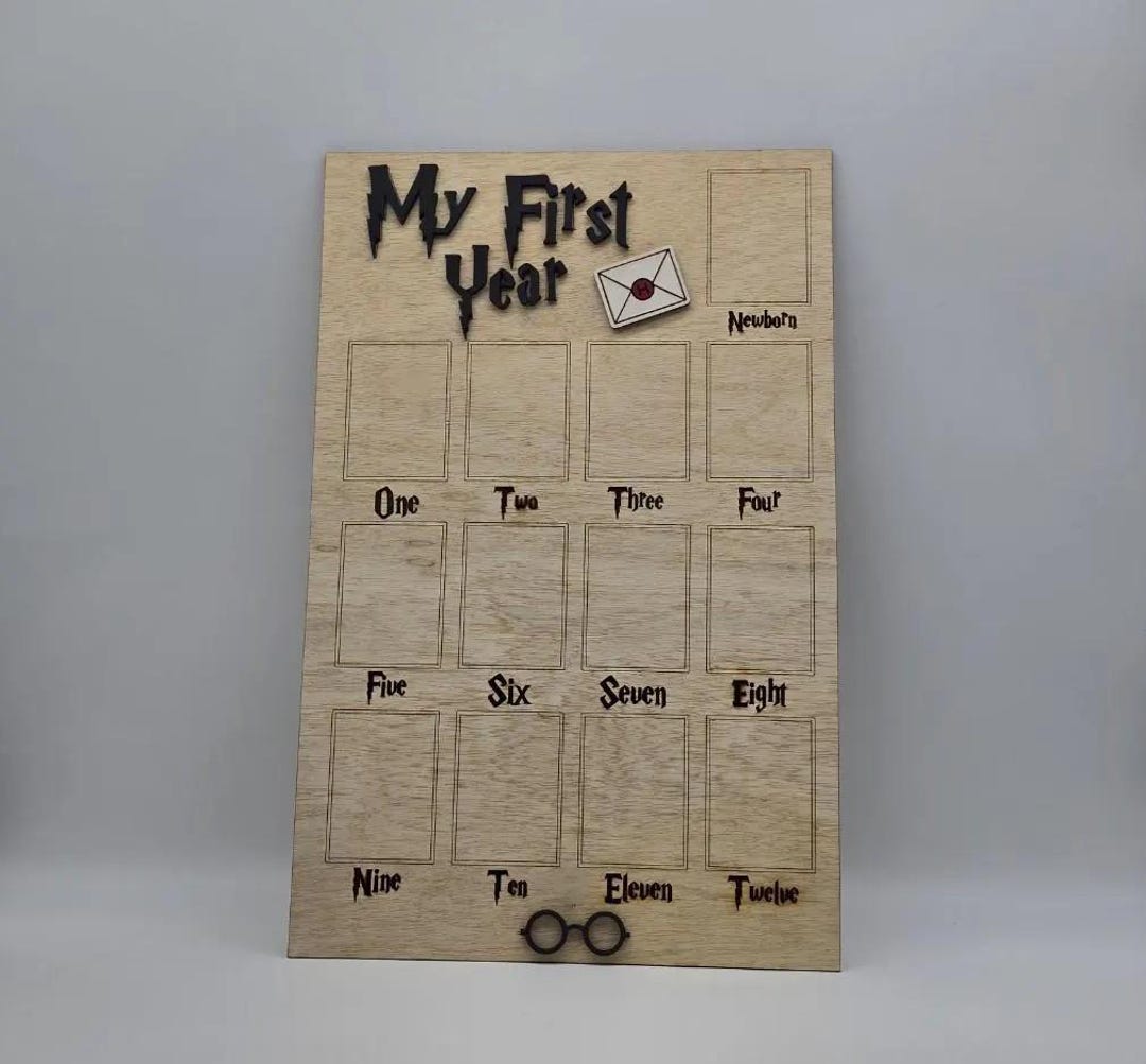 My First Year Wizard Inspired Board |baby Shower Gift | New Baby Gift ...