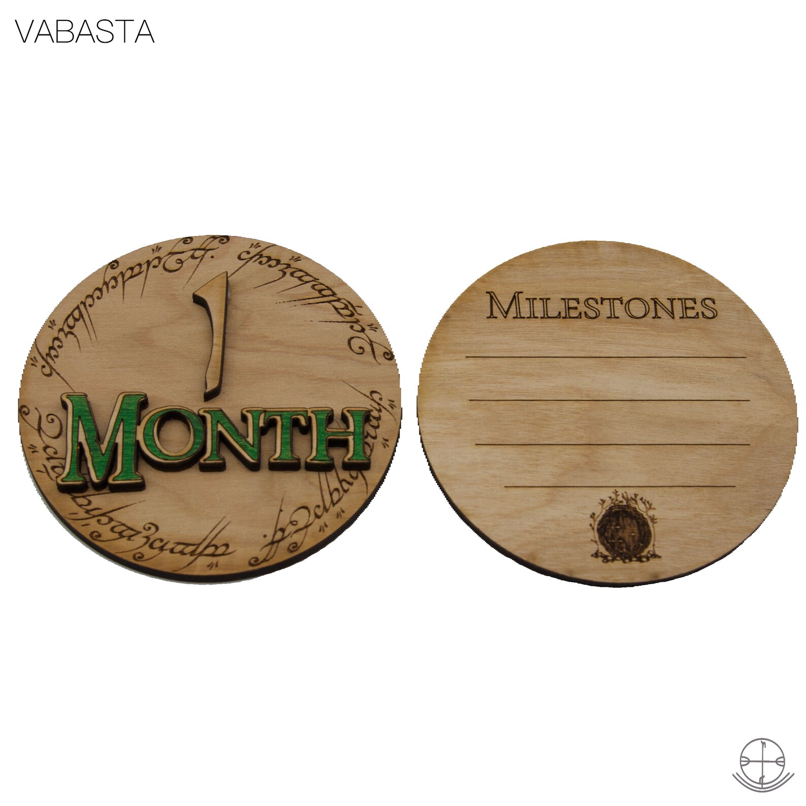 Inspired by Hobbit Lord of the Rings Baby Milestone Rounds - Etsy