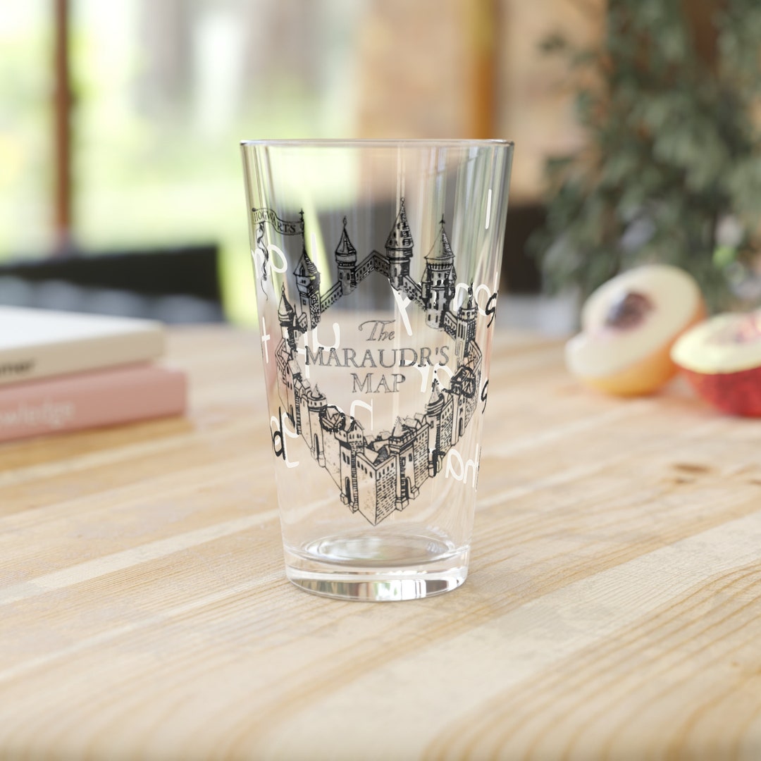 Wizard Map With Saying on Pint Glass, 16oz - Etsy