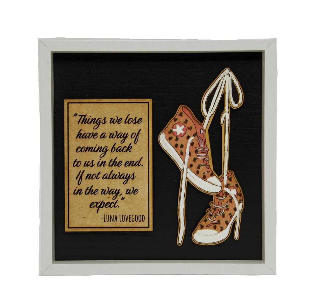 Wizard Converse Print | Engraved Luna Lovegood Quote, Framed Wall Art ...
