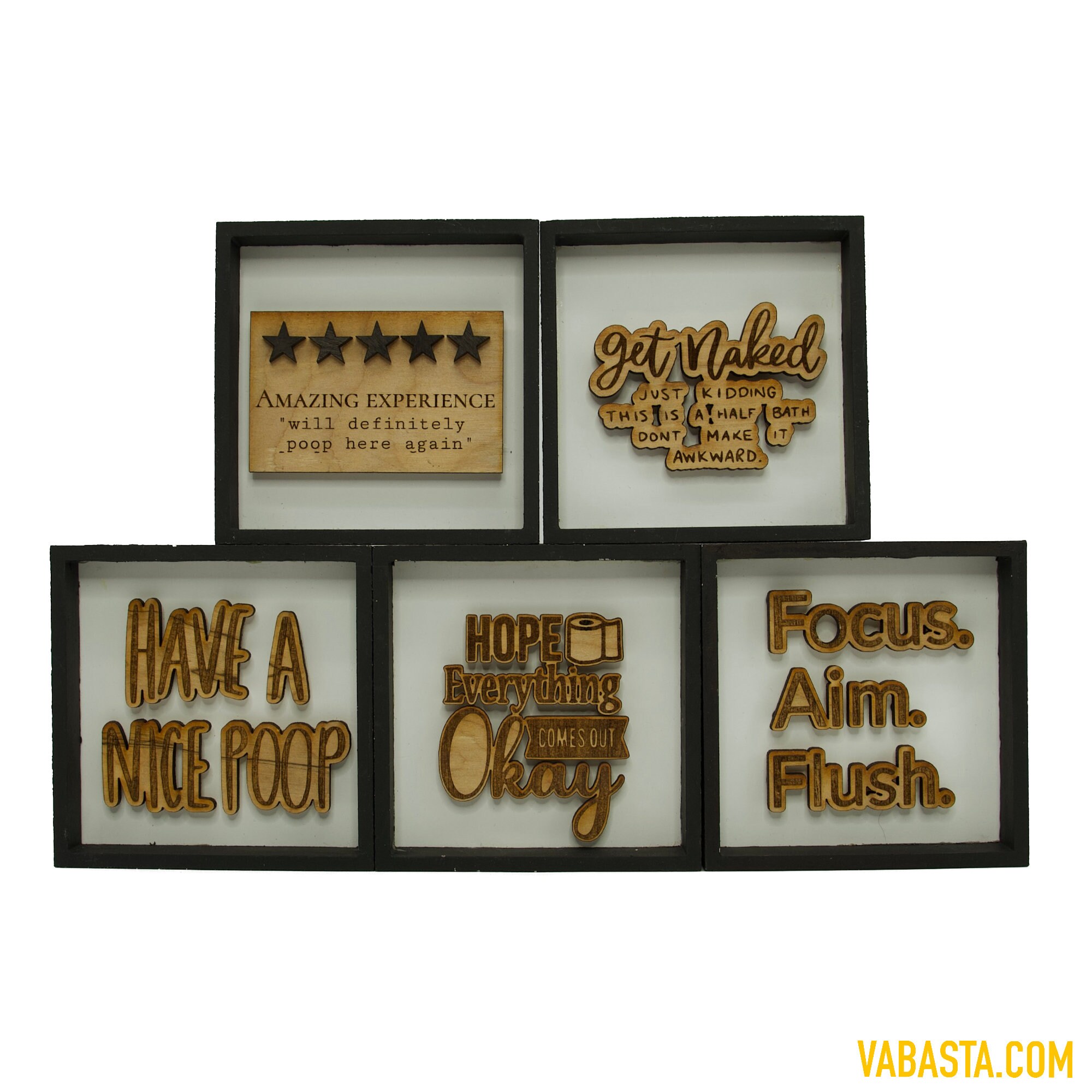 Bathroom Collection Funny Bathroom Signs Bathroom Wall - Etsy