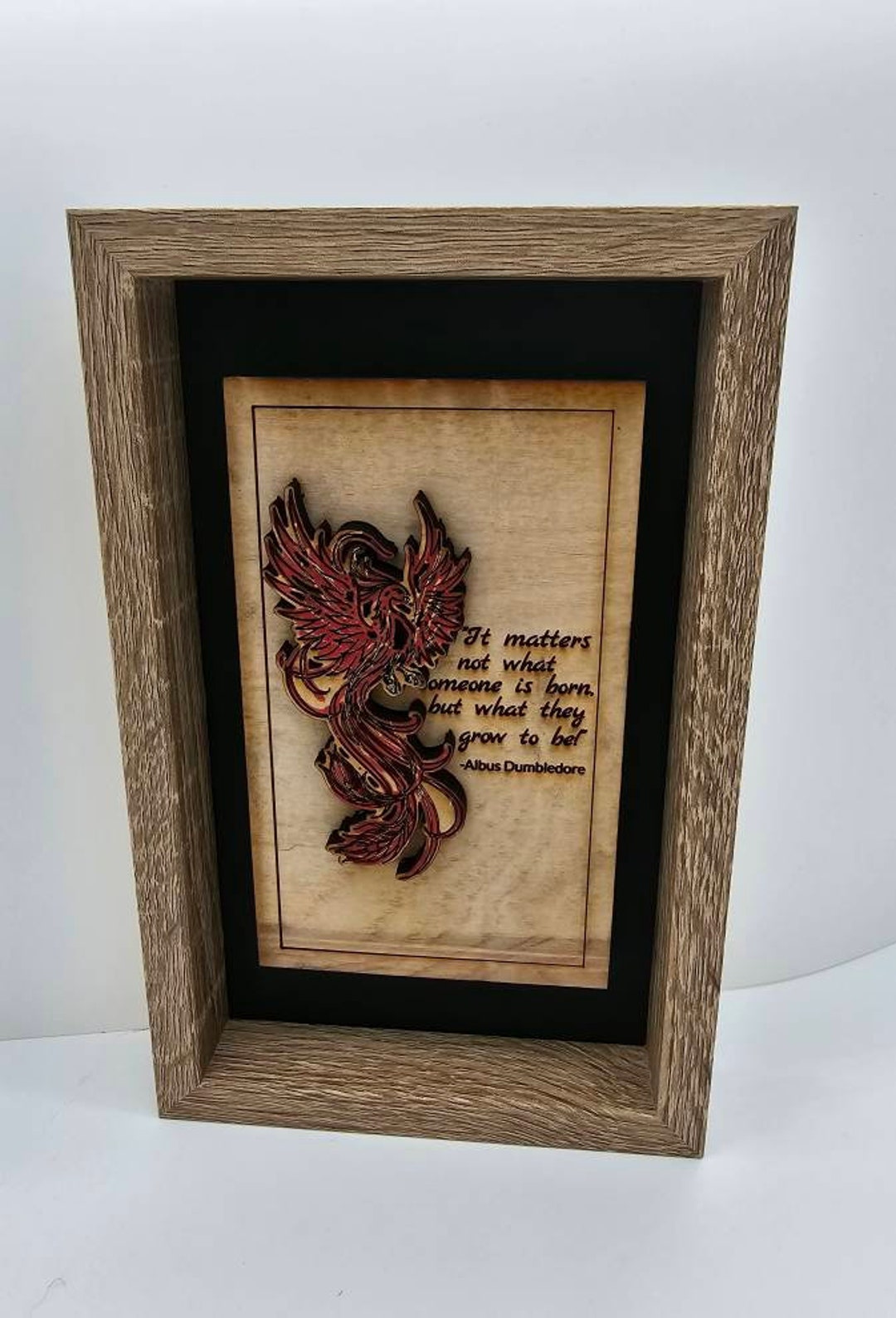 Wizard Print With Phoenix With Inspring Quote, Wizard Wall Art, Wizard ...