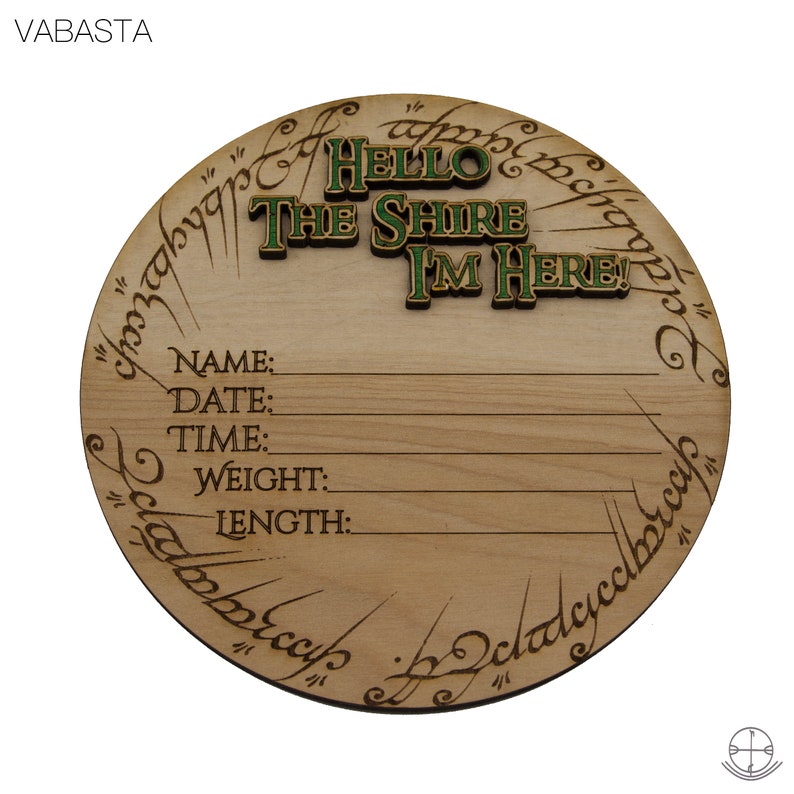 Inspired by Hobbit Lord of the Rings Baby Milestone Rounds - Etsy