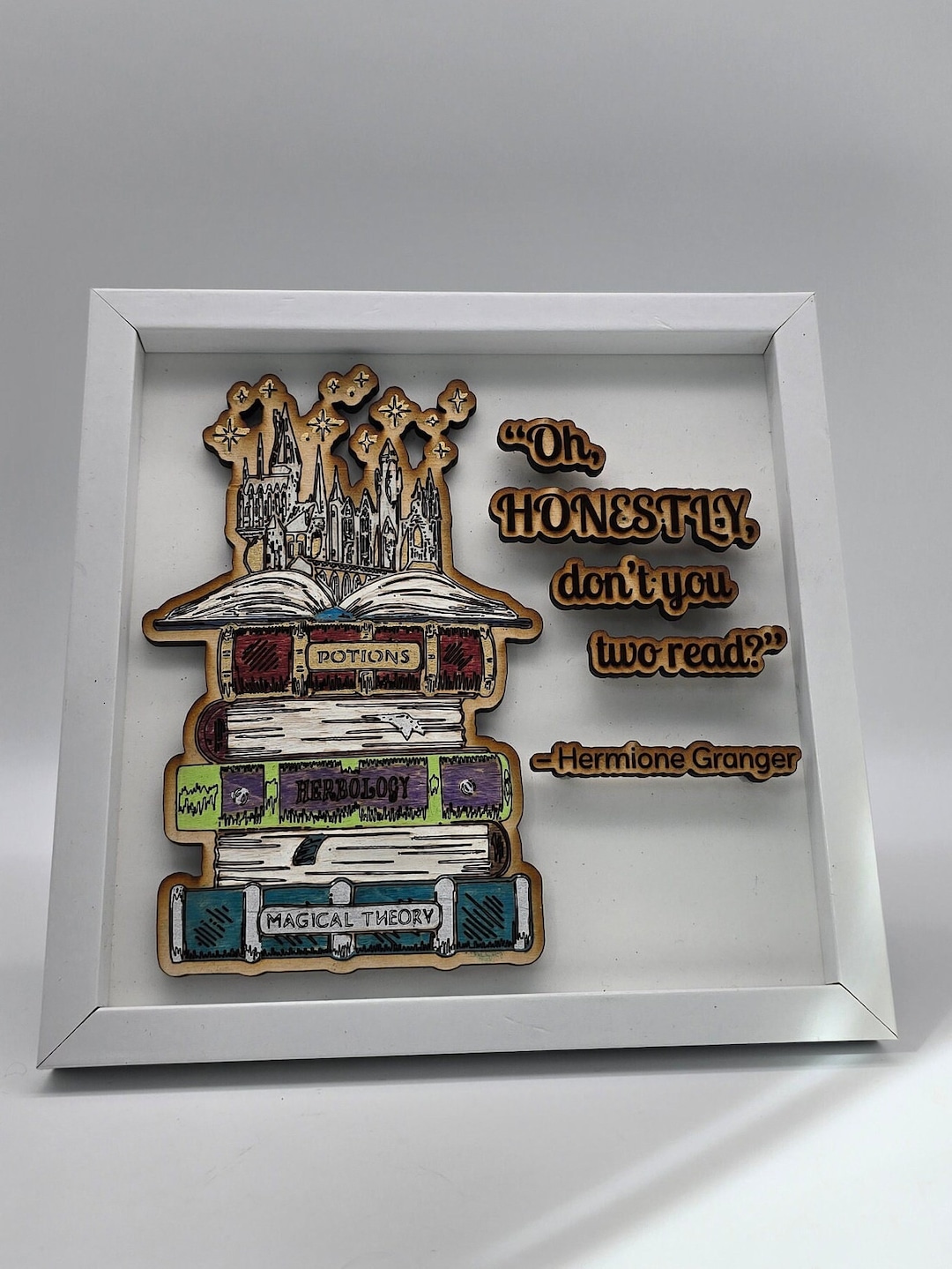 Wizard Fan Art Print With Castle on Top of a Stack of Books and ...