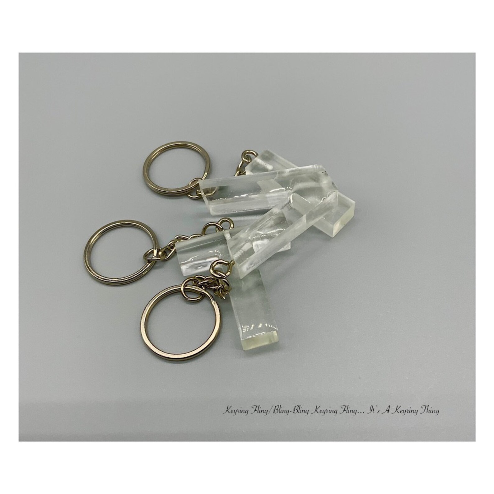 Colorless Transparent Clear Resin Keychain Clear | Etsy