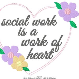 Social Worker Embroidery Design Trendy, Machine Embroidery Design ...