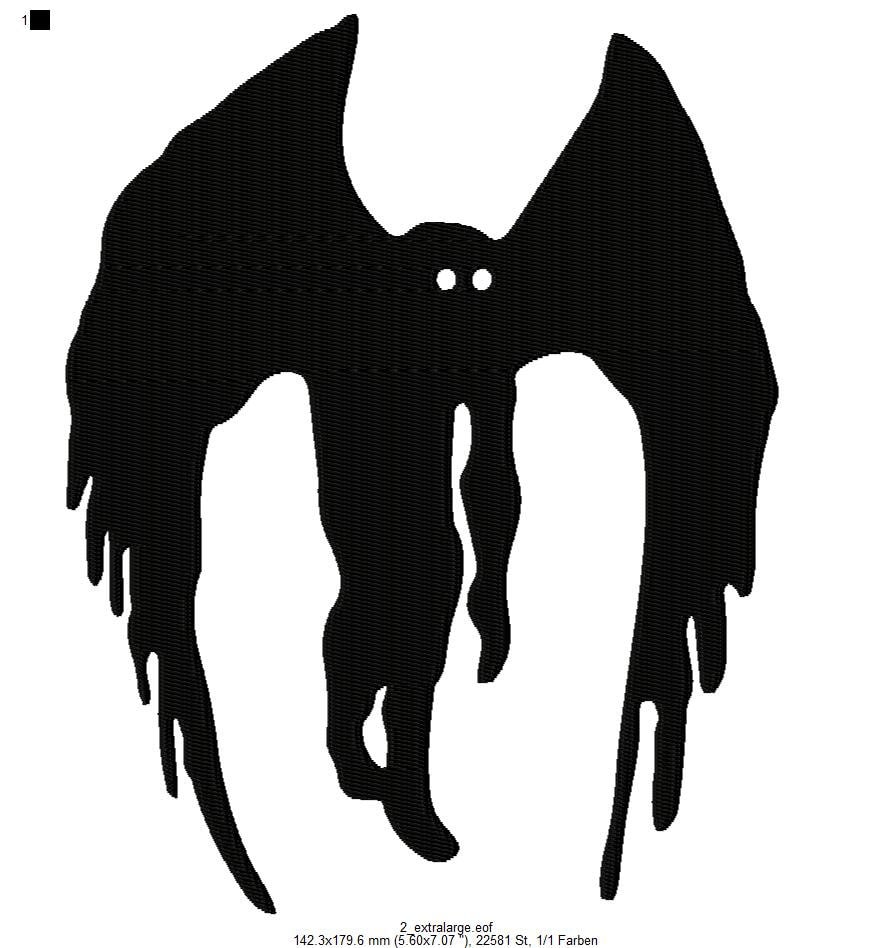 Mothman Embroidery Design Trendy Monster Embroidery Design - Etsy Norway