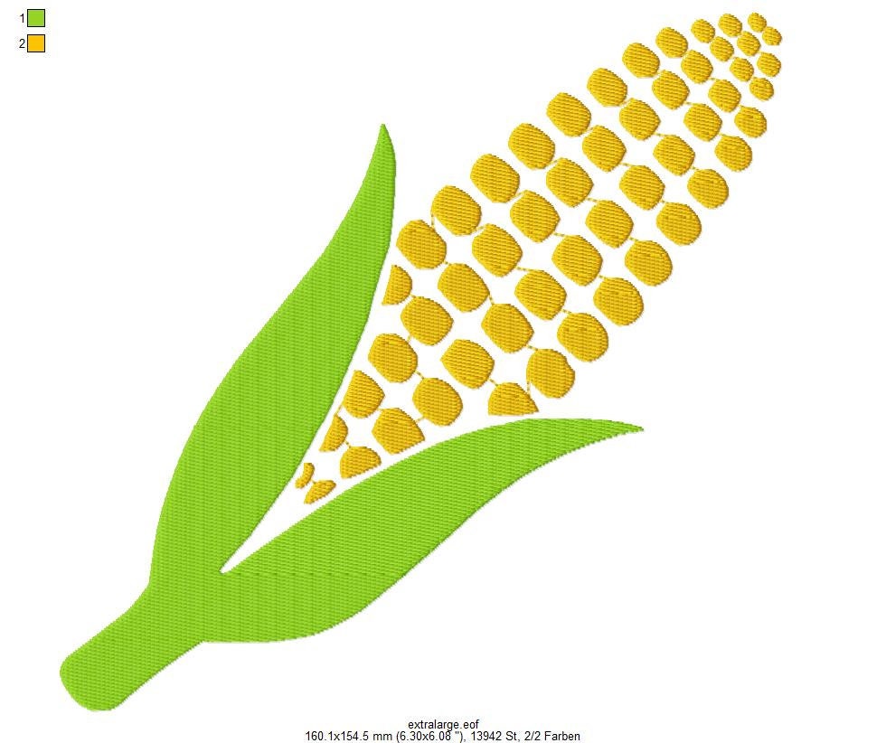 Corn Embroidery Design Thanksgiving Embroidery Designs Farm - Etsy