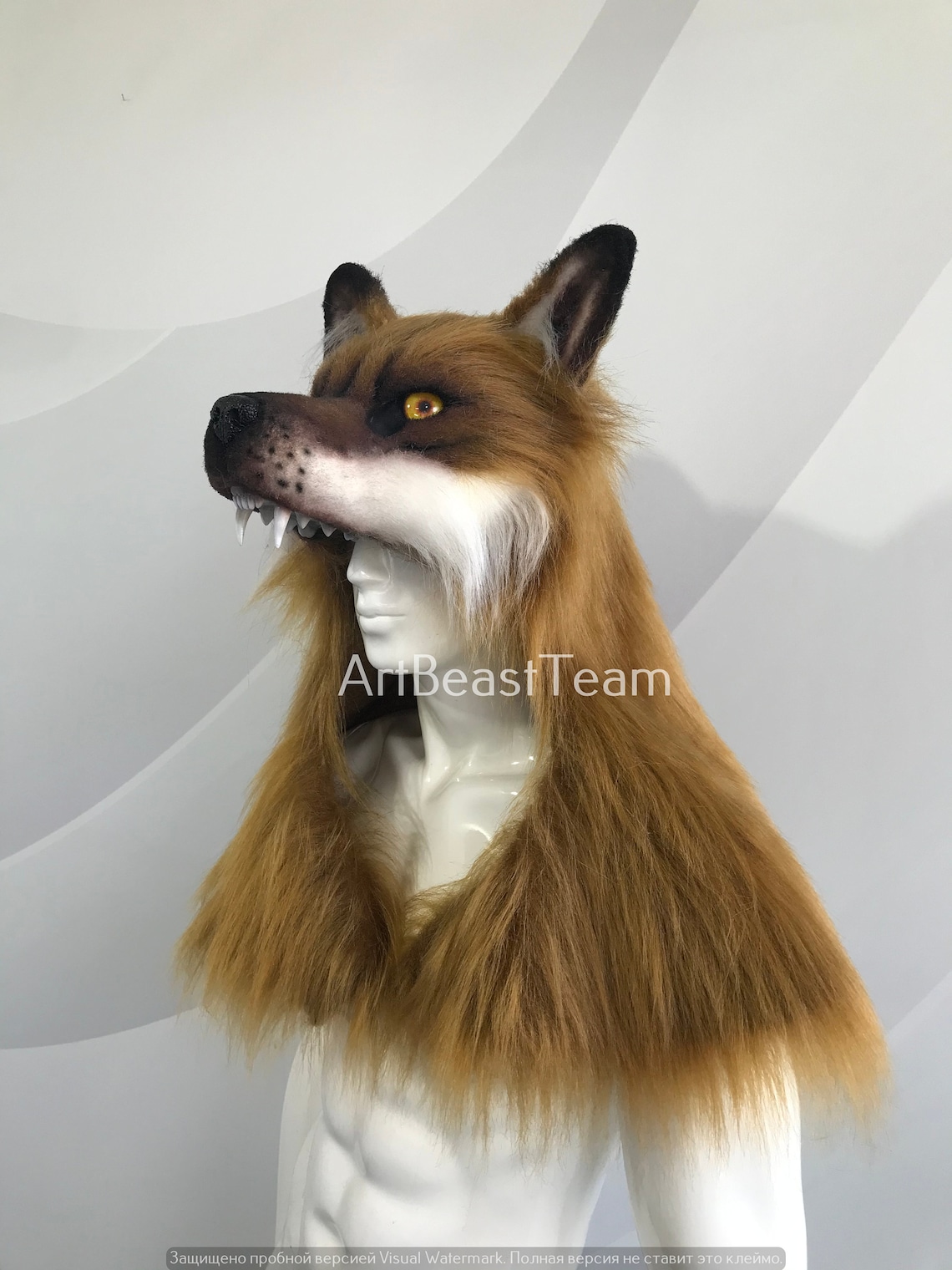 Brown fox headdress Brown fox mask red fox mask animal | Etsy