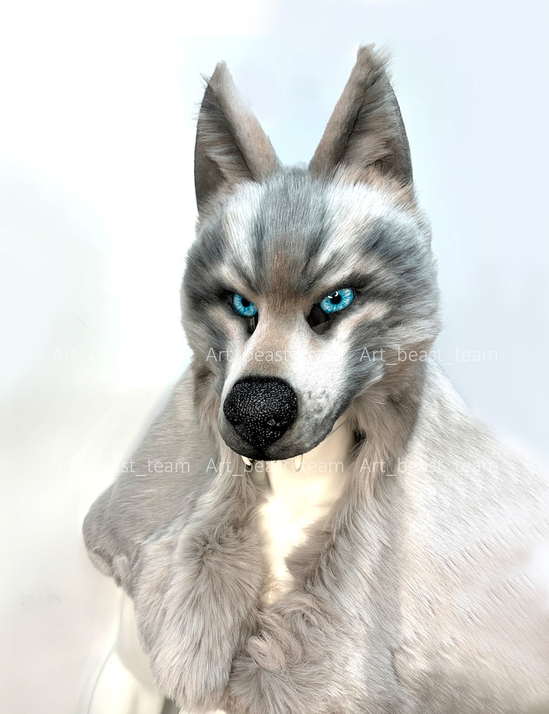 Gray Werewolf Headdress Werewolf Mask Gray Wolf Mask Animal - Etsy