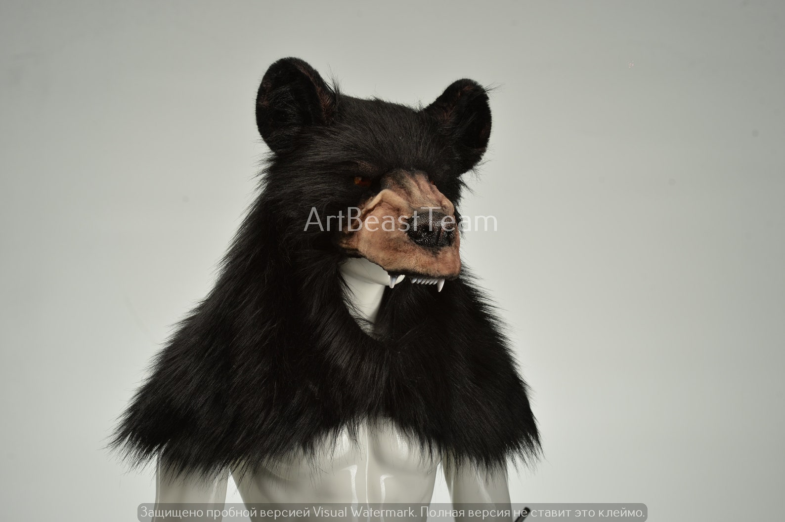 Bear Headdress Black Bear Mask Animal Friendly Black Bear - Etsy