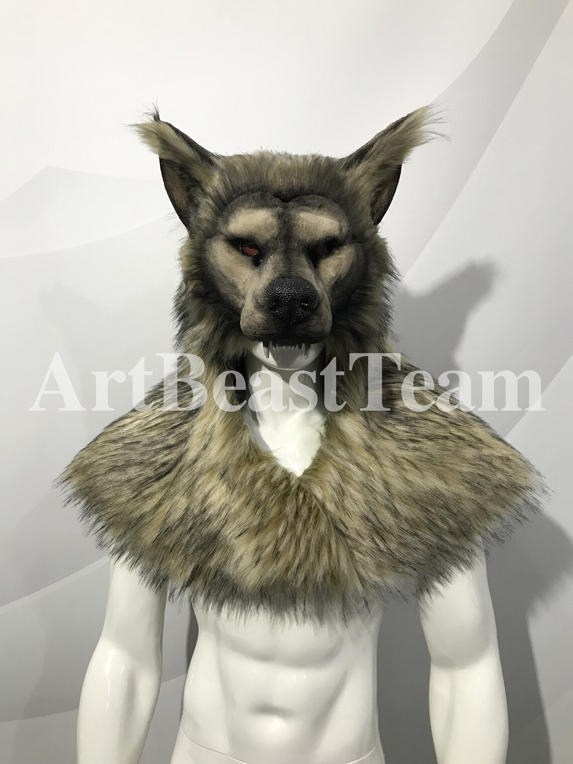 Werewolf Headdress brown werewolf mask brown wolf mask | Etsy