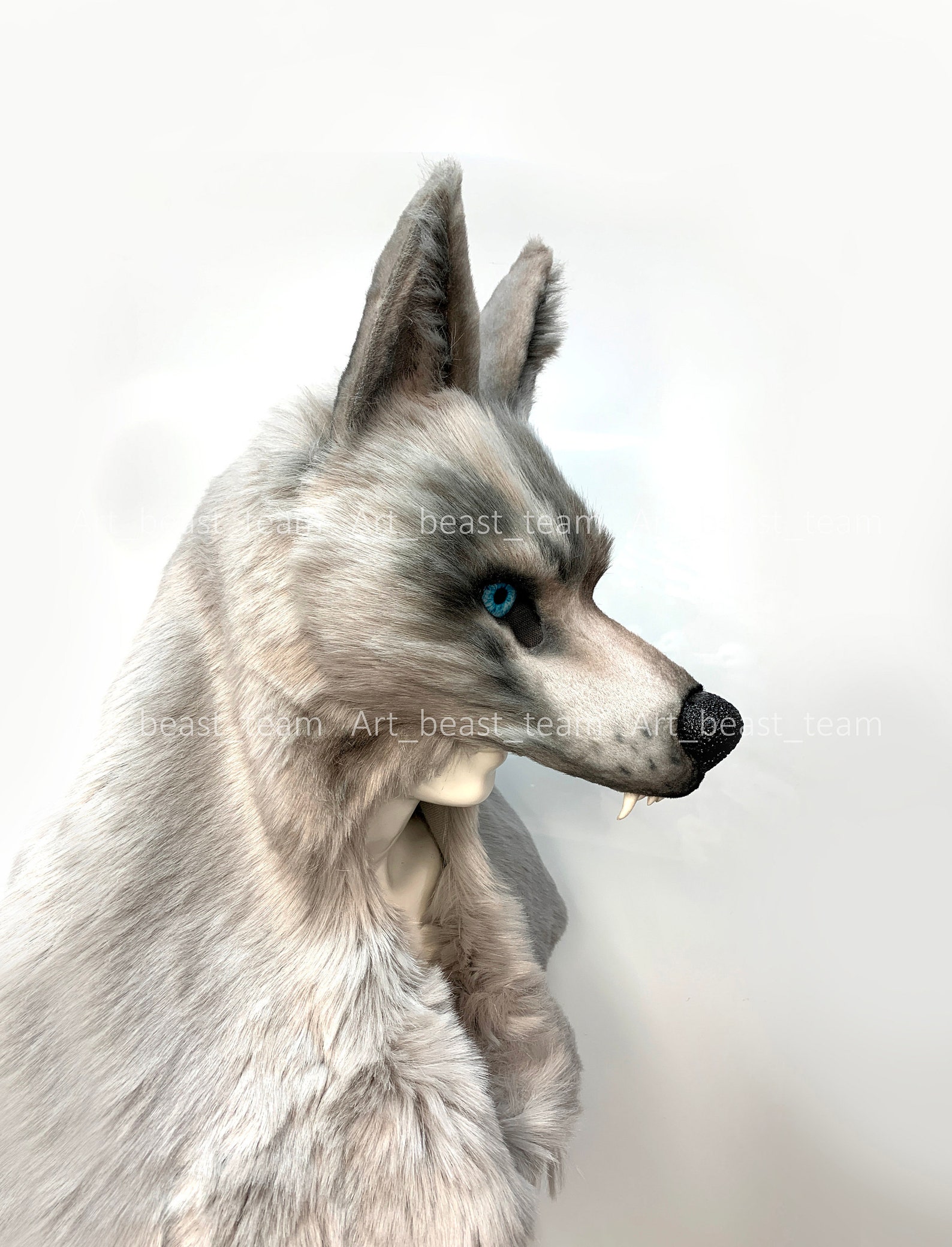 Gray Werewolf Headdress Werewolf Mask Gray Wolf Mask Animal - Etsy