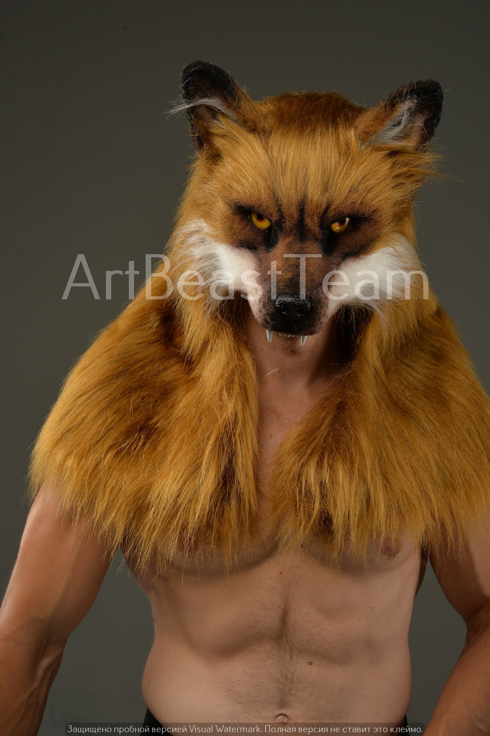 Brown Fox Headdress Brown Fox Mask Red Fox Mask Animal - Etsy