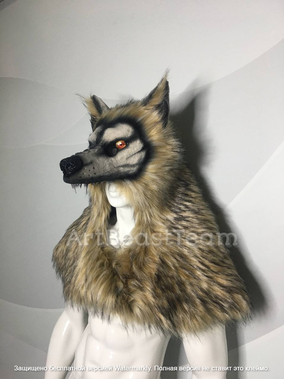 Werewolf Headdress Brown Werewolf Mask Brown Wolf Mask - Etsy UK