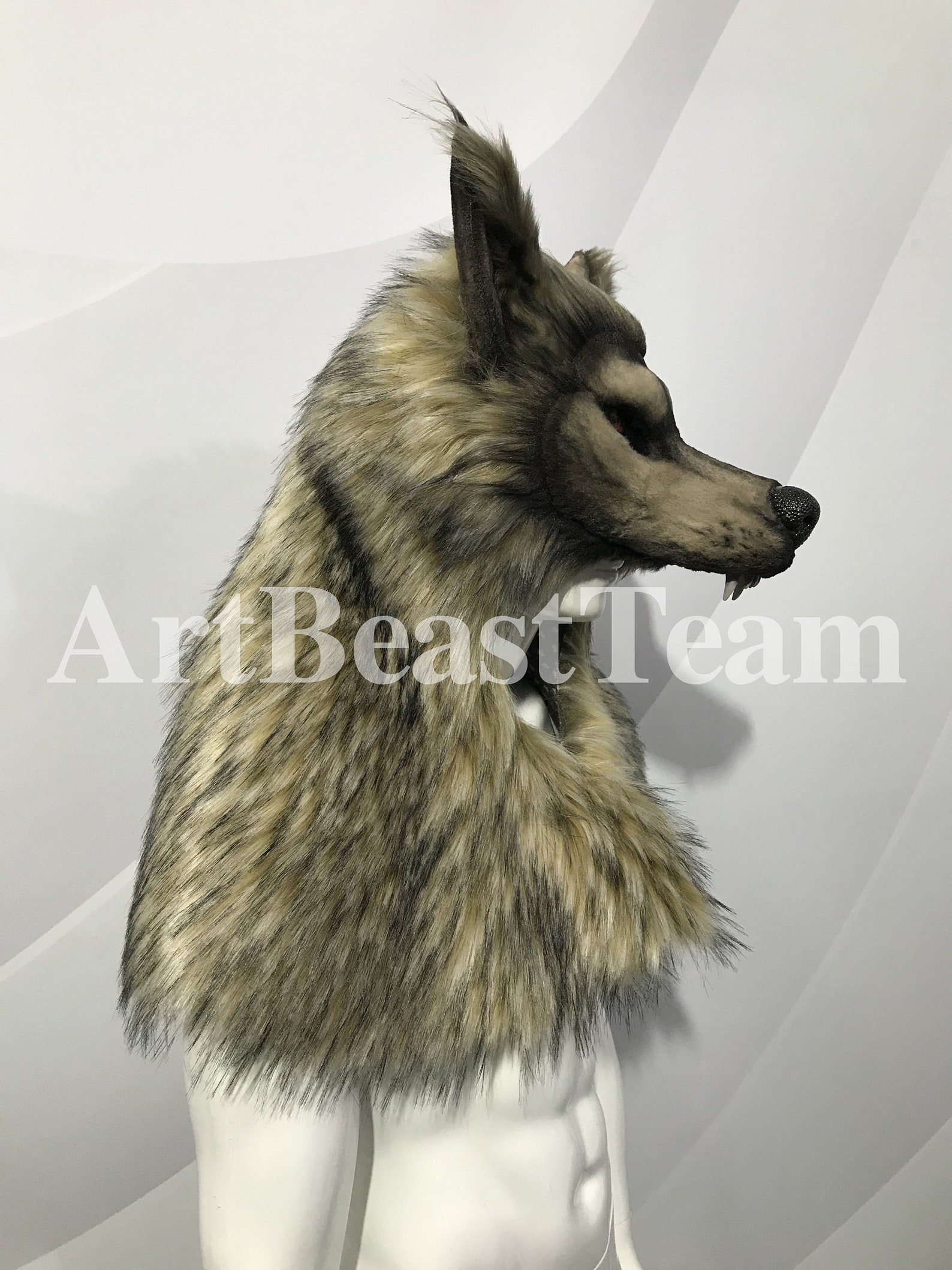 Werewolf Headdress brown werewolf mask brown wolf mask | Etsy