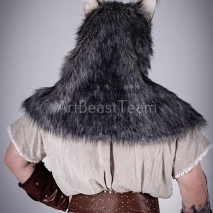 Werewolf Headdress, Gray Werewolf Mask, Gray Wolf Mask, Animal Friendly ...