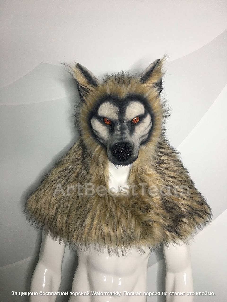Werewolf Headdress Brown Werewolf Mask Brown Wolf Mask - Etsy UK