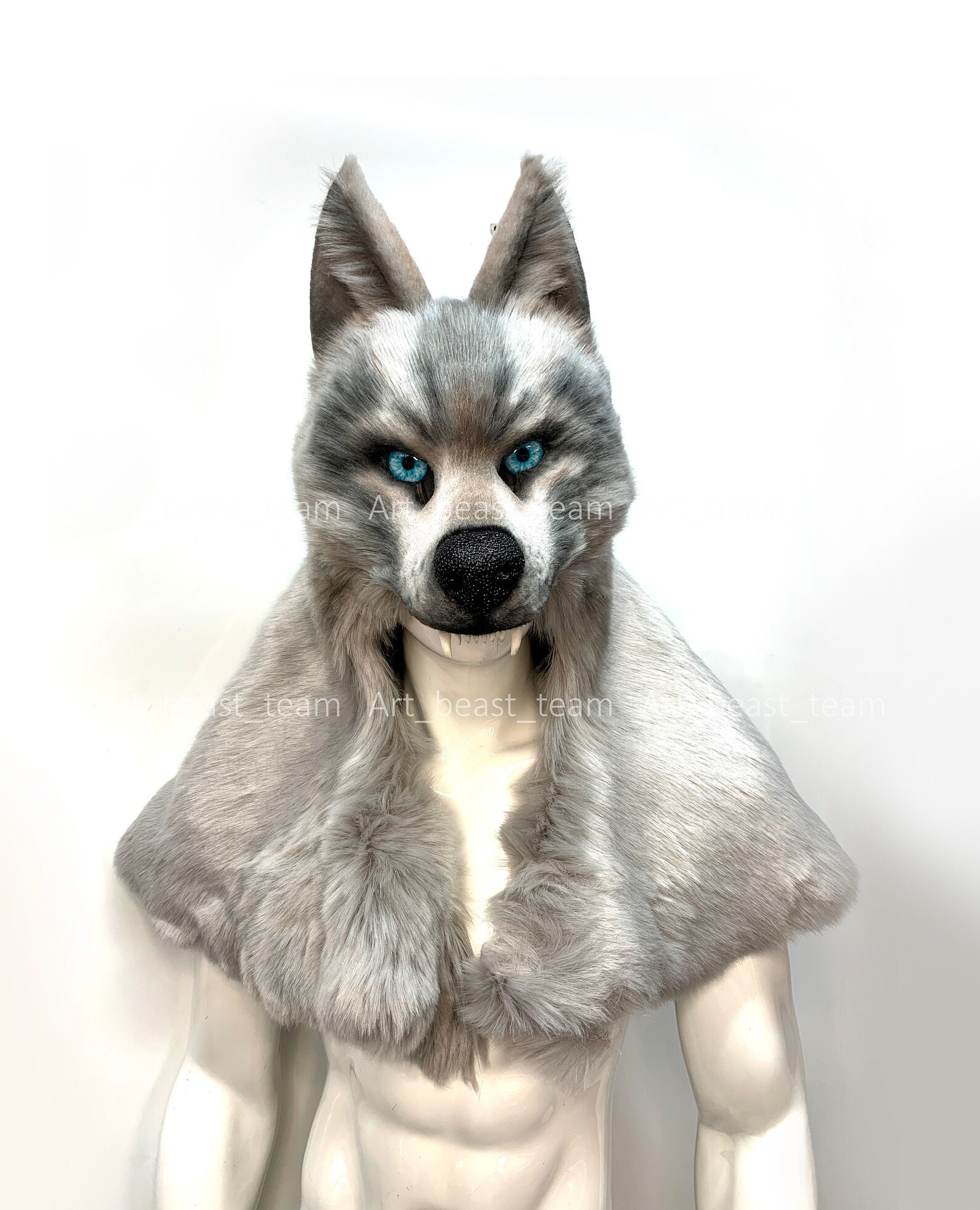 Gray Werewolf Headdress Werewolf Mask Gray Wolf Mask Animal - Etsy