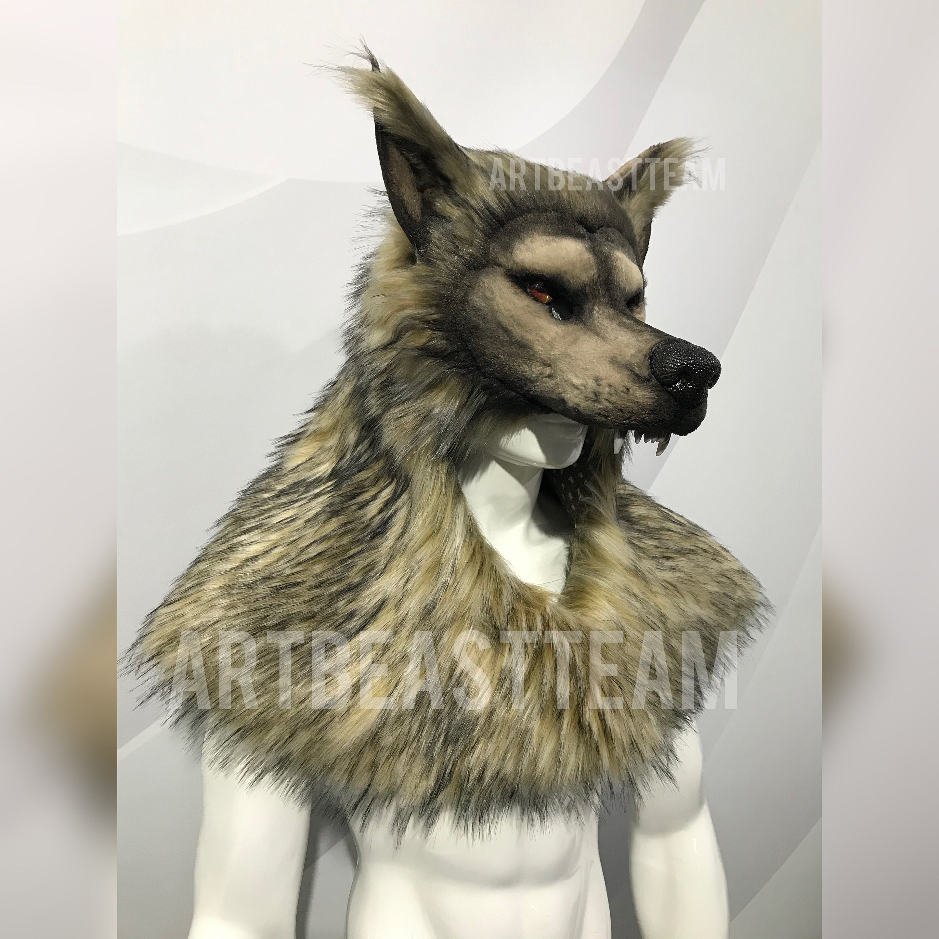 Werewolf Headdress brown werewolf mask brown wolf mask | Etsy