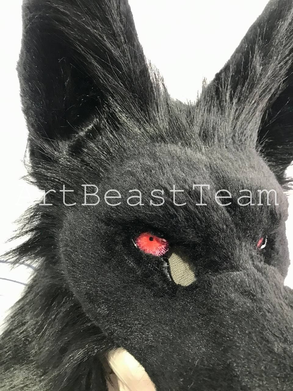 Werewolf Red EYES Headdress Red EYES black werewolf mask | Etsy