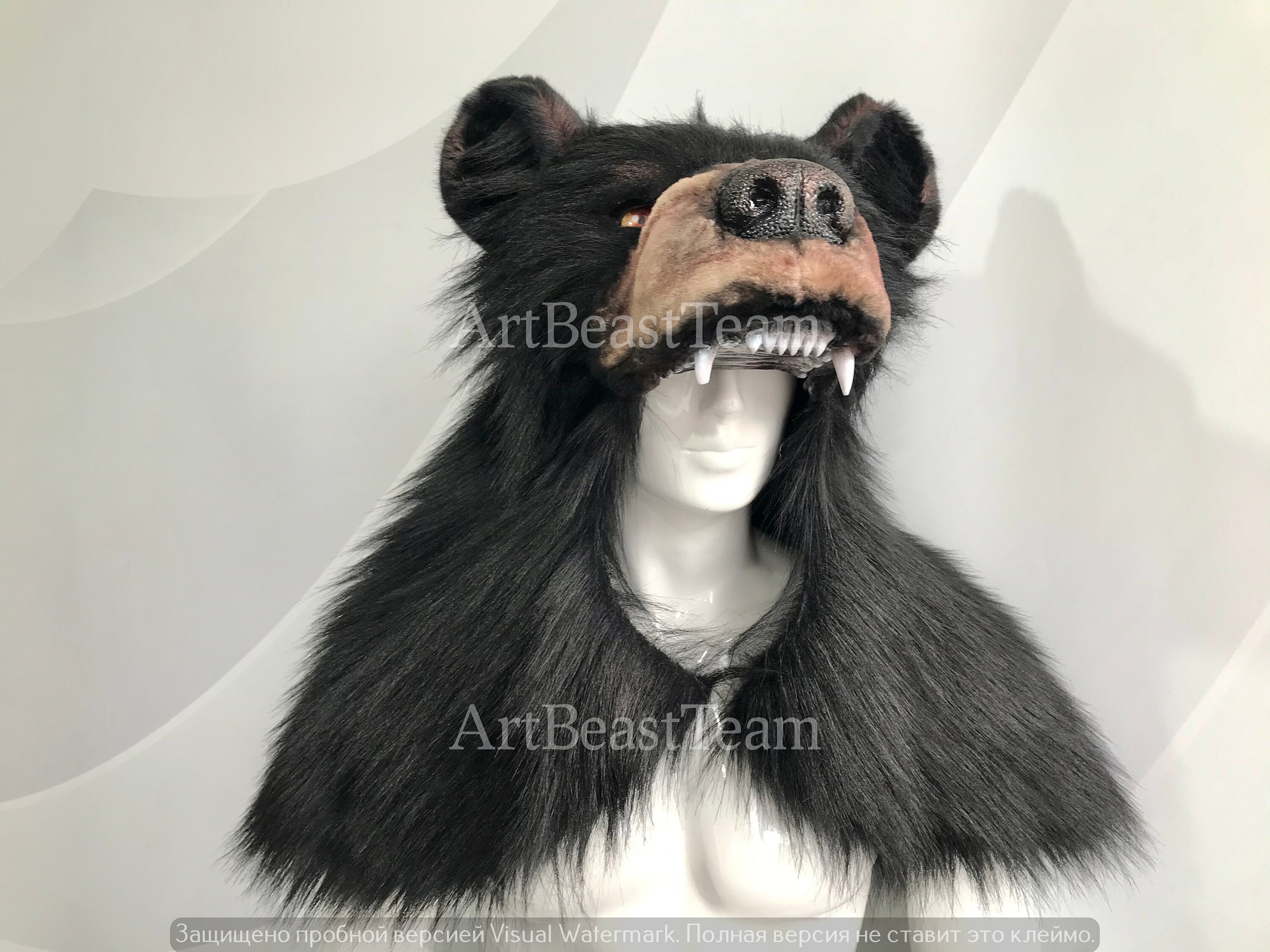 Bear Headdress black bear mask animal friendly black bear | Etsy