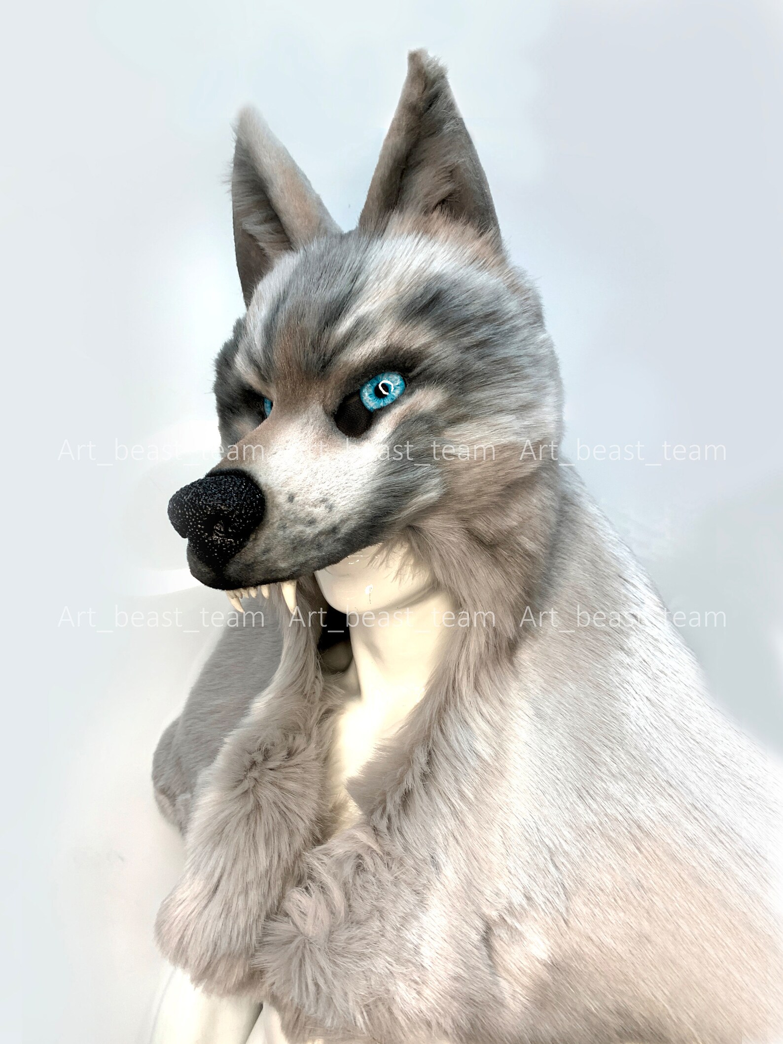 Gray Werewolf Headdress Werewolf Mask Gray Wolf Mask Animal - Etsy