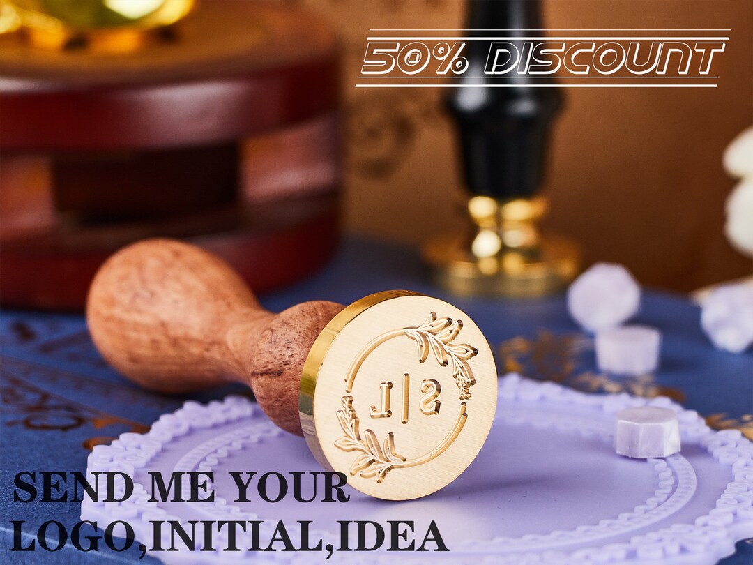 Custom Logo Wax Seal Stamp Kit for Wedding Invitation , Arrive in About ...