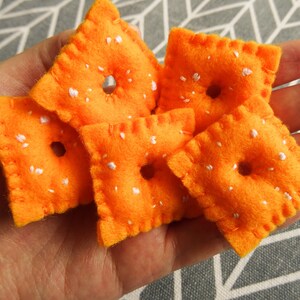 Felt Cheez-it Handmade Fake Food Hand Sewn Cheese Cracker Snack Gift - Etsy