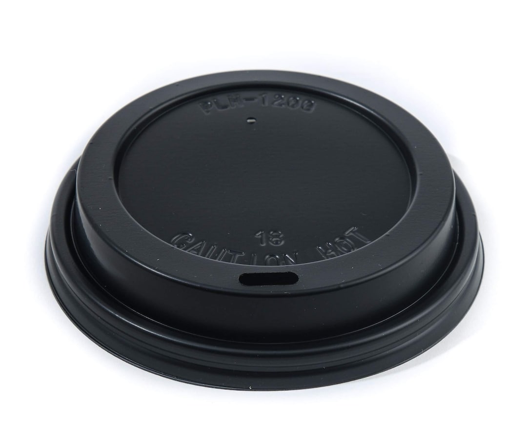 Disposable Plastic Lids for 12oz & 16oz ( 100 Pcs ) . Paper Hot Coffee ...