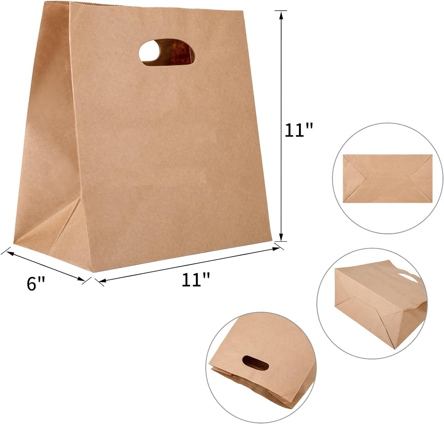 Custom Printed Kraft Paper Bags: Personalized Logo Retail Shopping Bags ...