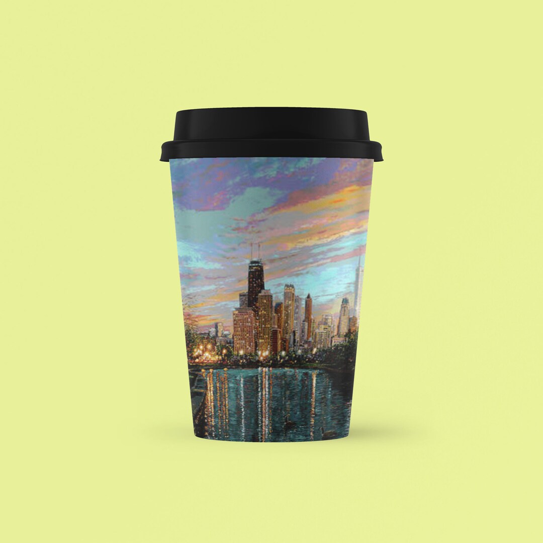 Chicago Skyline Paper Cups: Party Coffee Tea Cups, Set of 24 - Etsy