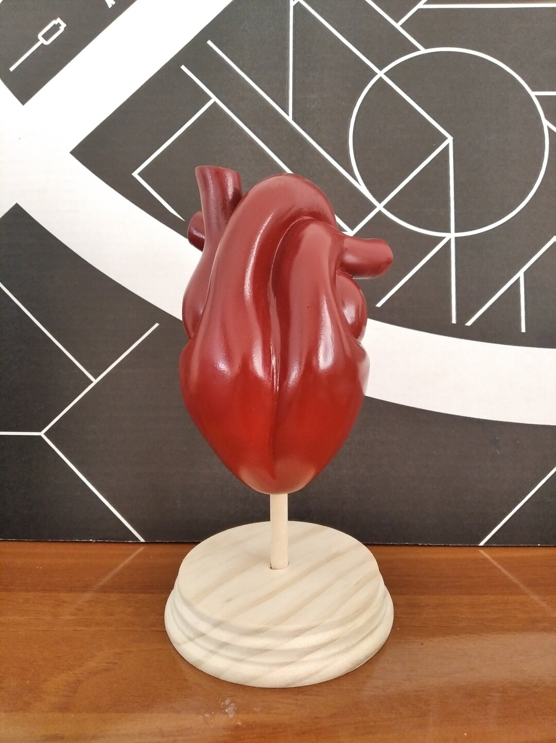 Customizable Pop Art Anatomical Heart Sculpture - Contemporary Art for ...