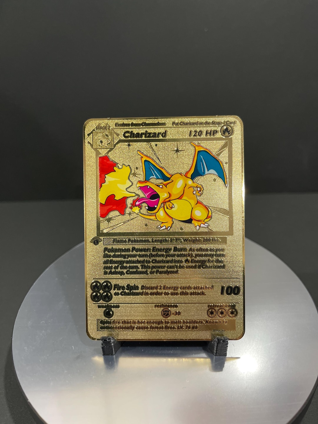 Charizard Gold Plated Display Card - Etsy