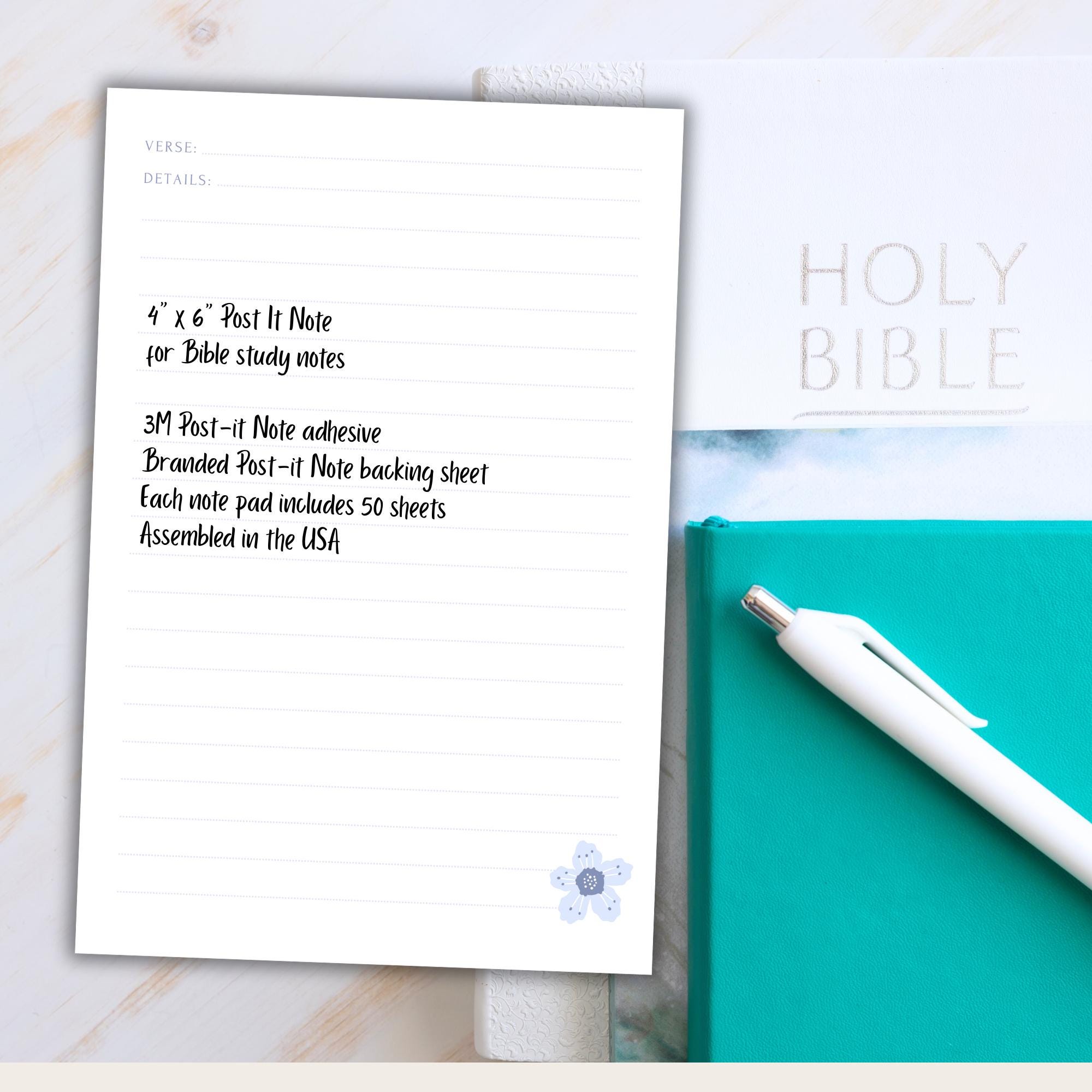 Bible Study Journaling Sticky Note Pads for Organization, Cute ...