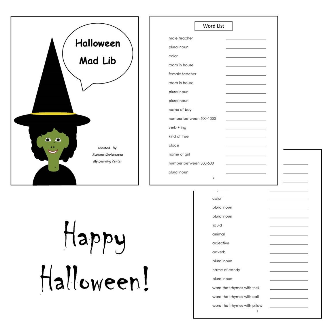 Mad Libs for Fall 4 A Day at the Orchard, High School Football ...