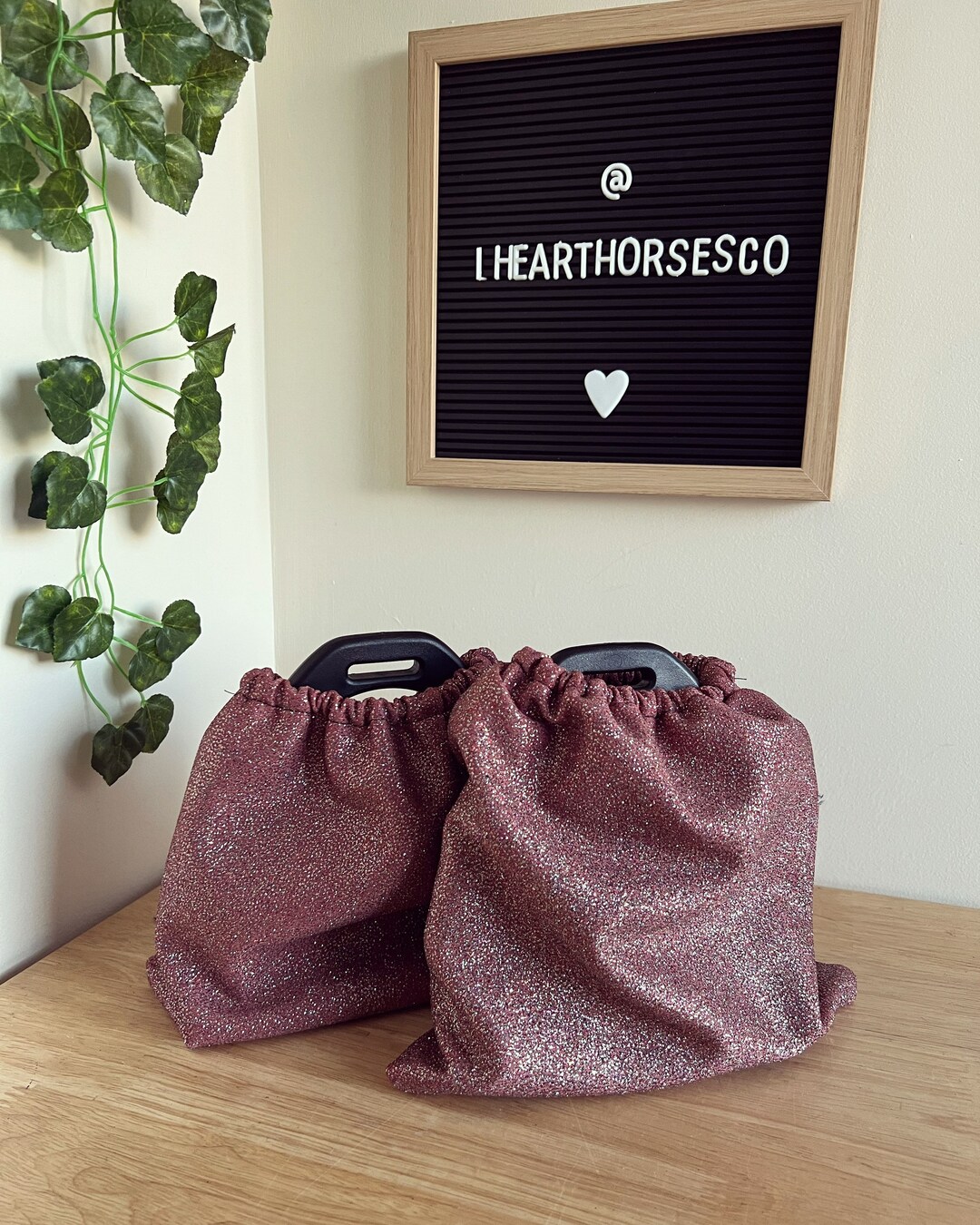 Glitter Pink Scuba Fabric Stirrup Covers Bags Gift Set Equestrian - Etsy