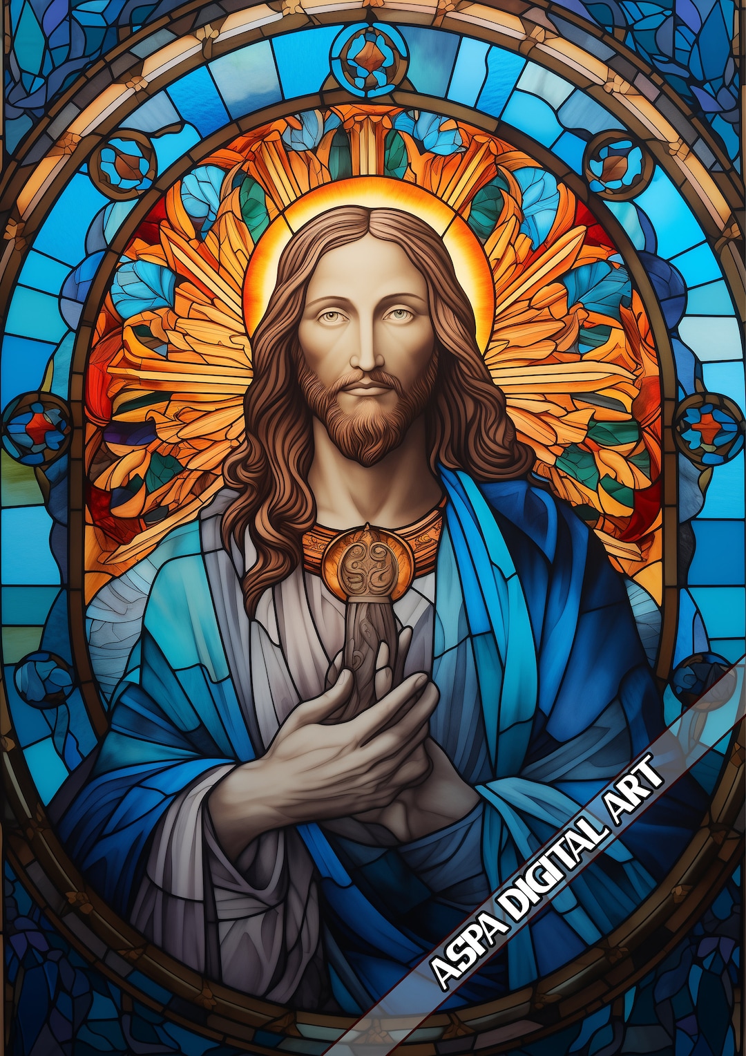 Jesus Christ Illustration for Instant Print Jesus Christ - Etsy
