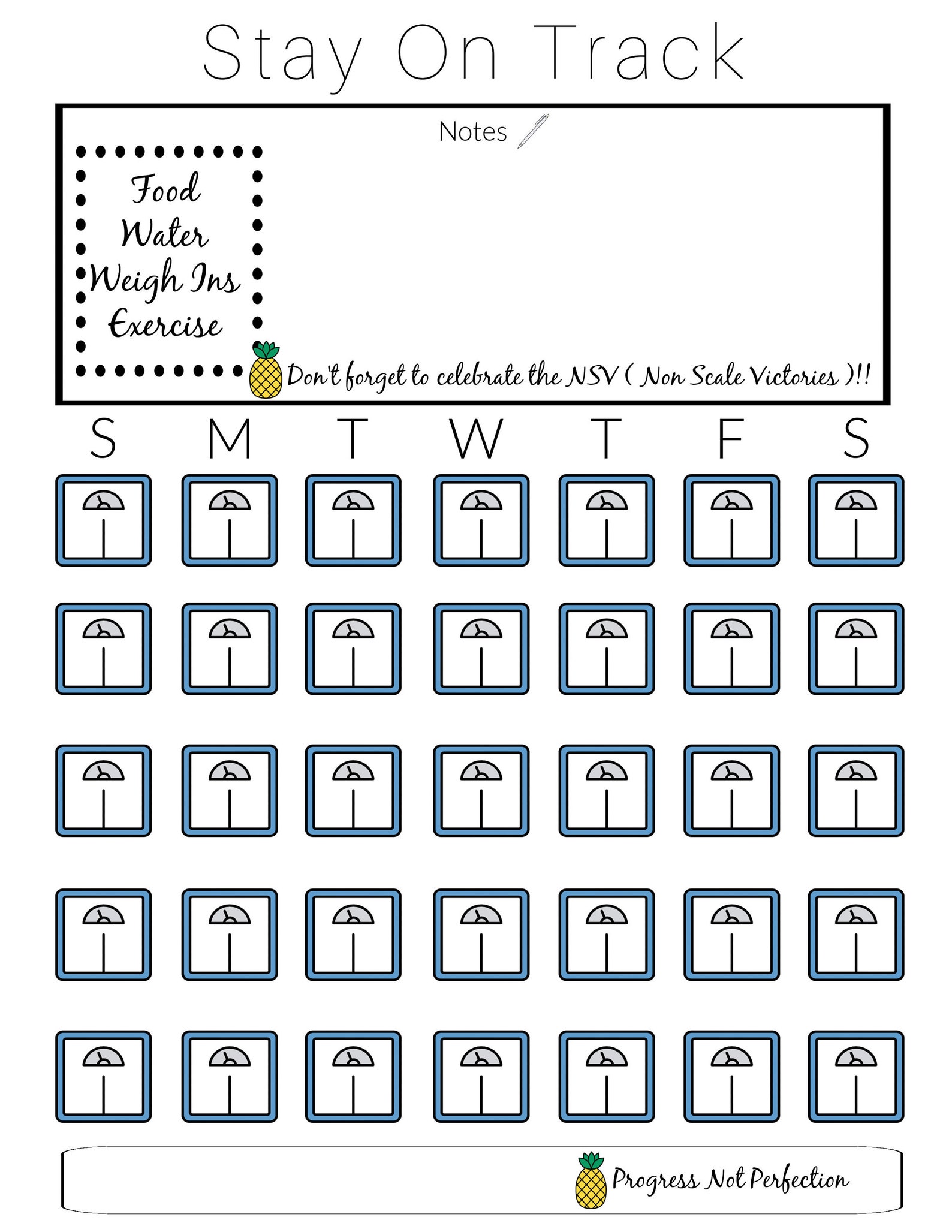 Stay on Track Health Tracker - Etsy