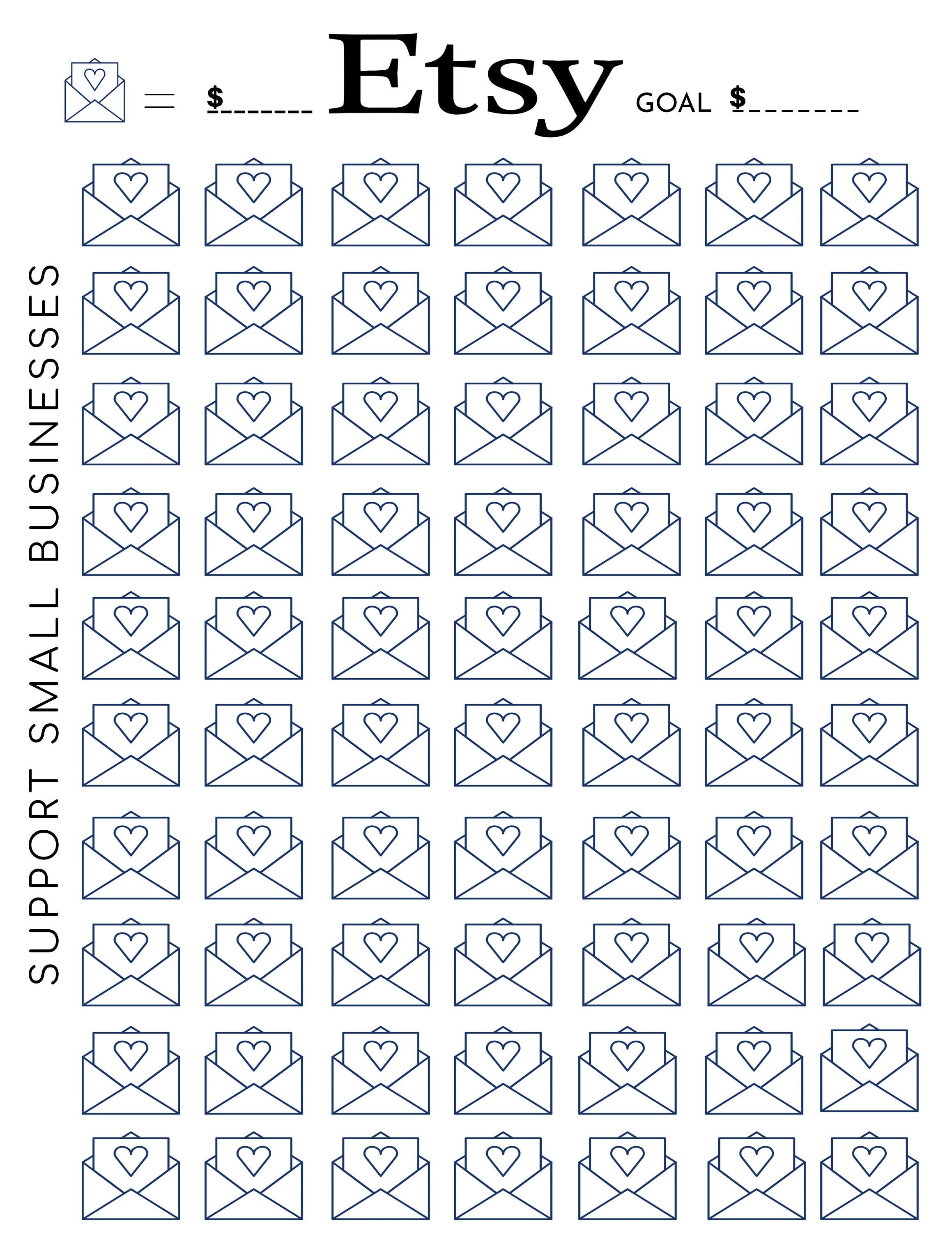 Etsy Savings Challenge / Tracker - Etsy
